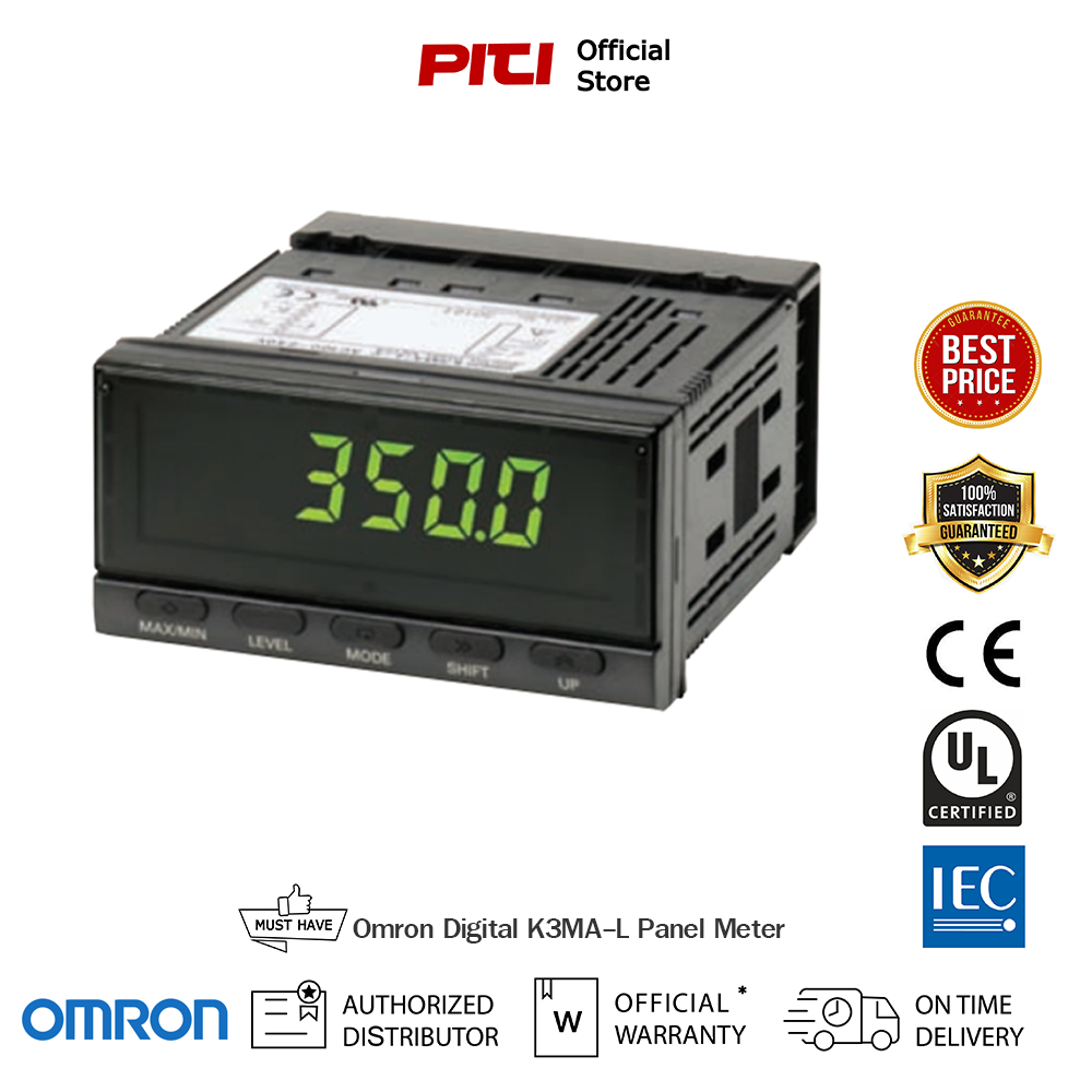 Omron K3MA-L แรงดันแหล่งจ่าย 100-240VAC Digital Panel Meter ชนิดอินพุต เทอร์โมคัปเปิ้ล/RTD ...