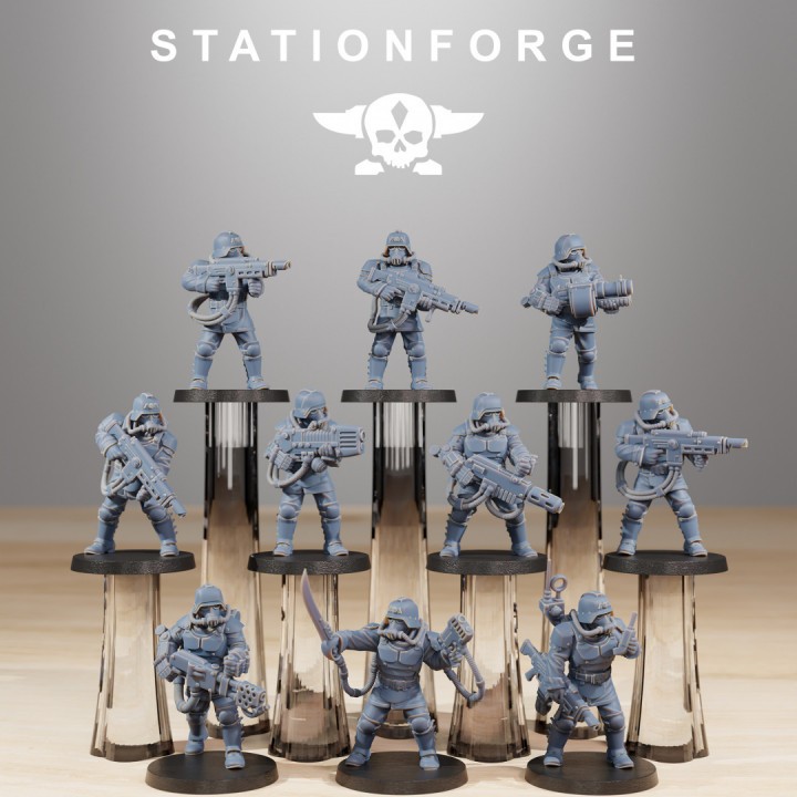 Warhammer 40k proxy (Grimguard Commandos) - 3d print miniature ...