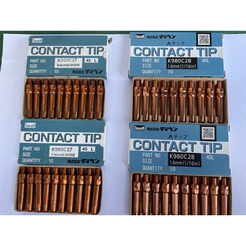 นมหนูเชื่อม CO2 OTC DAIHEN CONTACT TIP (แพ็ค 10 ชิ้น) มีให้เลือก 6 ขนาด ...