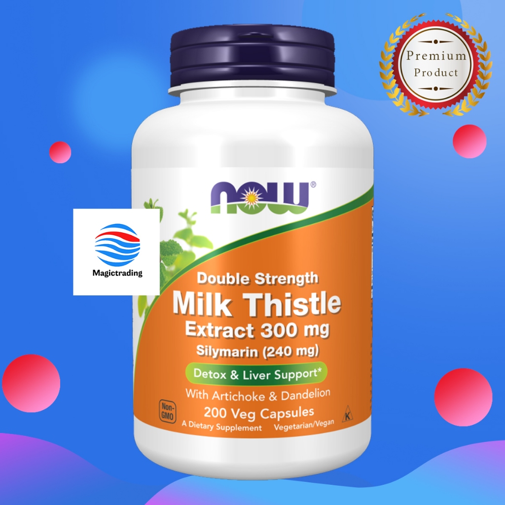 NOW Foods Silymarin Milk Thistle Extract 300 mg. / 200 Vegetable ...