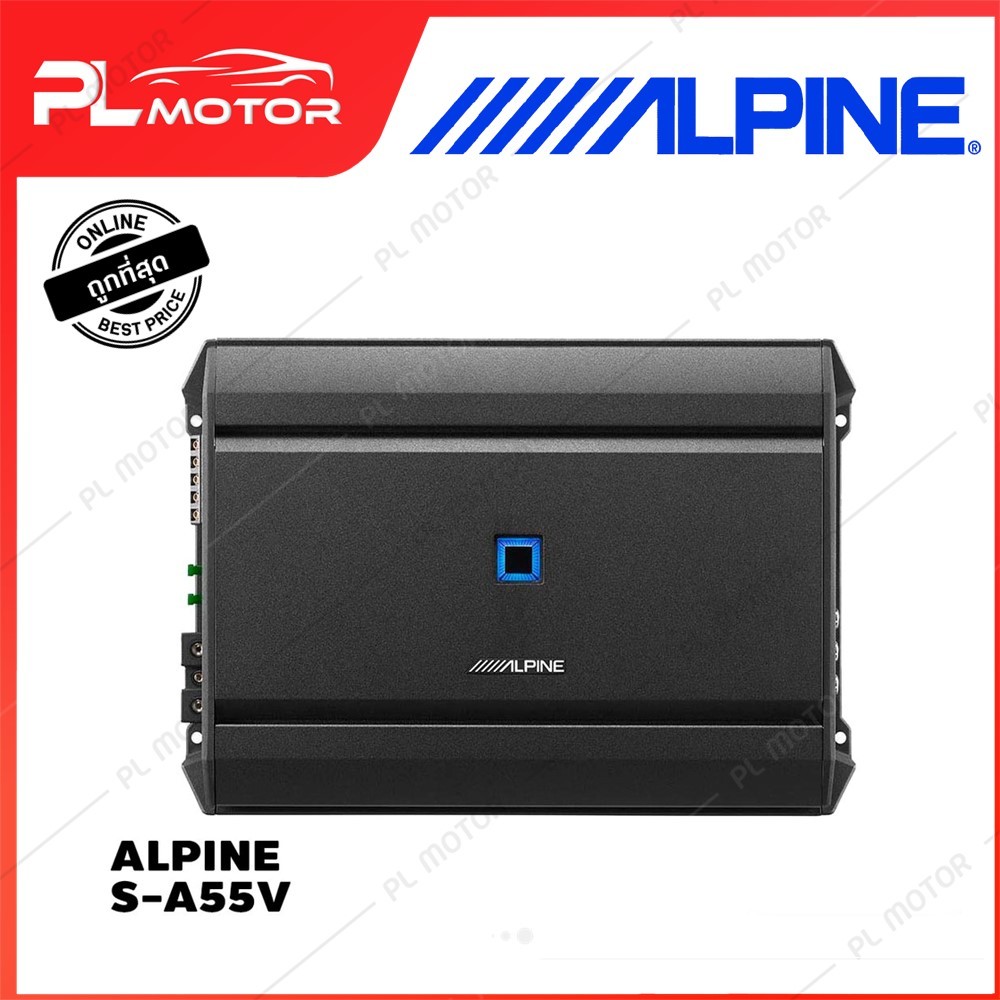 ALPINE S-A55V 5-Channel Power Amplifier Class D 1100 watts max power ...