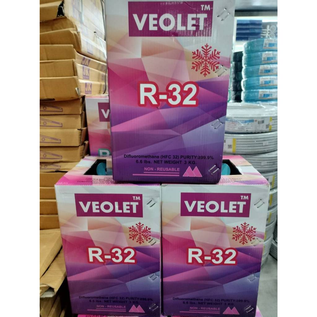 น้ำยาแอร์ R-32 ยี่ห้อ Veolet ขนาด 3 kg. (ราคา**ถัง) | Shopee Thailand