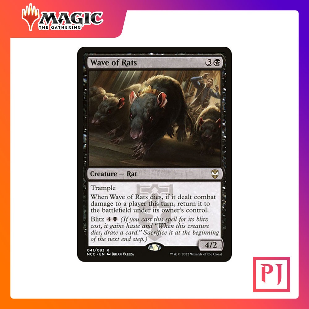 [MTG] Wave of Rats [NCC] [BLACK] [RARE] [NORMAL] [ENG] (การ์ดเมจิค ...