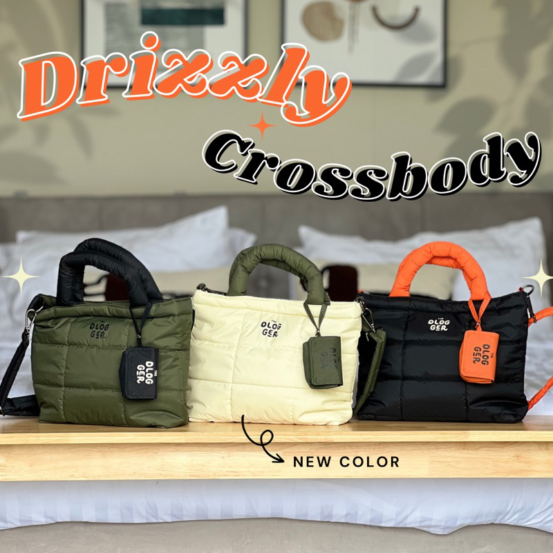Drizzly Crossbody Bag กระเป๋าขนาดกลาง กันน้ำ น้ำหนักเบา ปรับสายสะพาย ...