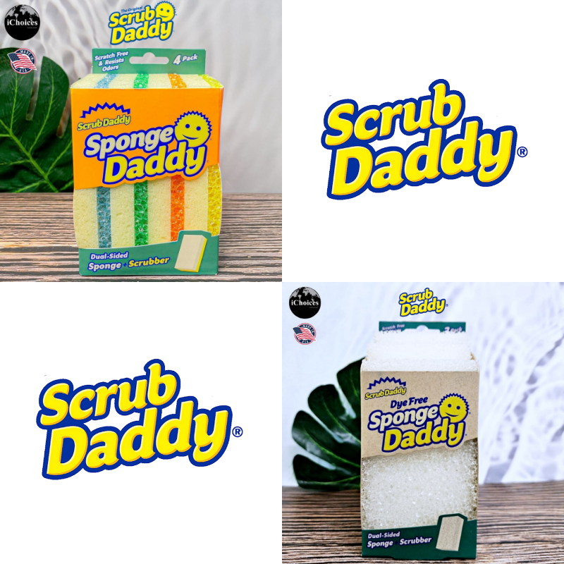 [Scrub Daddy] Sponge Daddy Dual-Sided Sponge+Scrubber ฟองน้ำทำความสะอาด ...