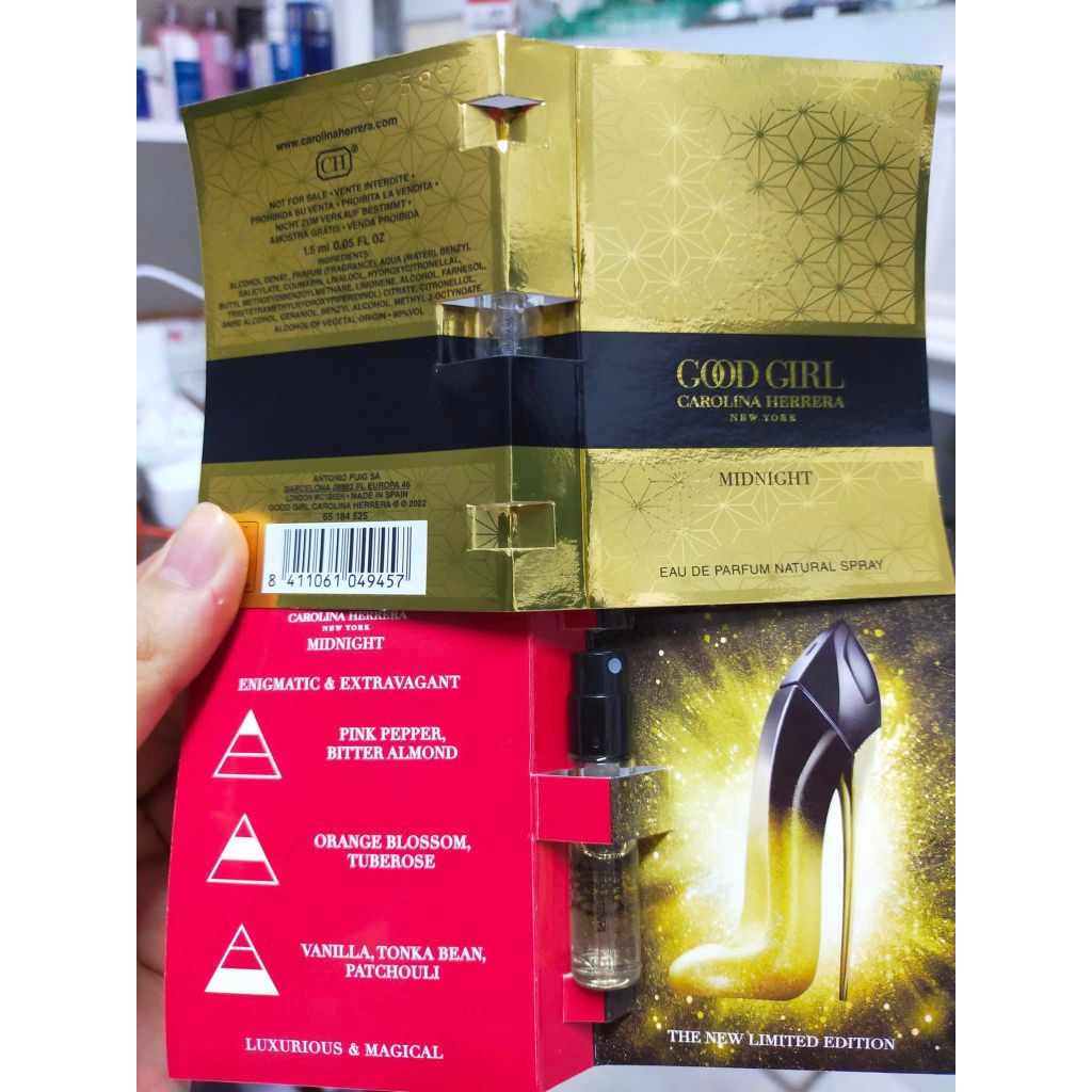 1.5ml น้ำหอม ของแท้ 100 % Carolina Herrera Good Girl Midnight 2022 ...