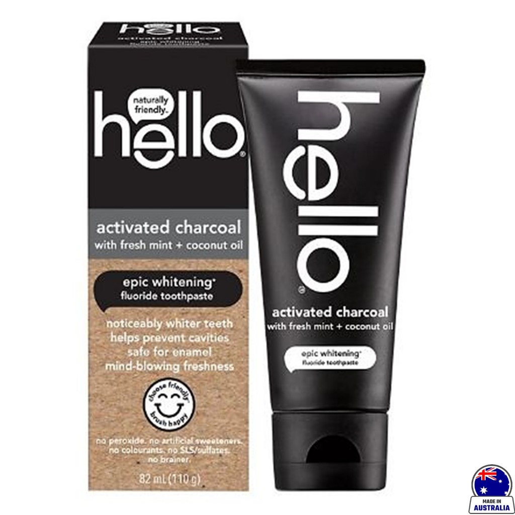 Hello Activated Charcoal Epic Teeth Whitening Fluoride Free Toothpaste ...