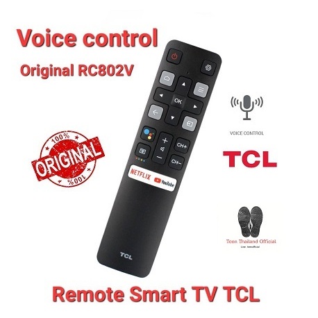 TCL รีโมท Original Smart TV RC802V สั่งงานด้วยเสียง รีโมทรูปทรงเดียวกัน ...