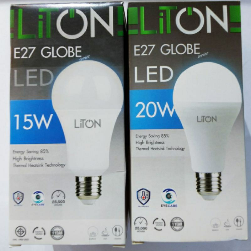 หลอดไฟLED Liton 15W 20W แสงขาว หลอดประหยัดไฟเกลียวมาตรฐานE27 มีสินค้าพร้อมส่ง | Shopee Thailand