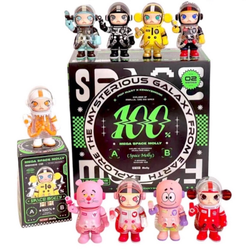 กล่องสุ่ม Mega Space Molly 100% Anniversary Series 2 Blind Box Figure ...