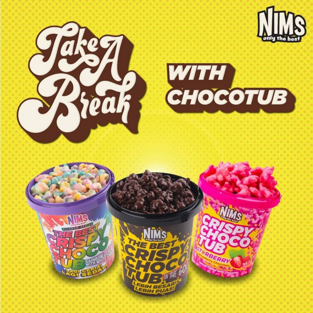 ️ใช้โค้ดส่งฟรีได้ ️ Nims Crispy Choco Tub ขนมเคลือบช็อกโกแลต ขนาด 250 ...