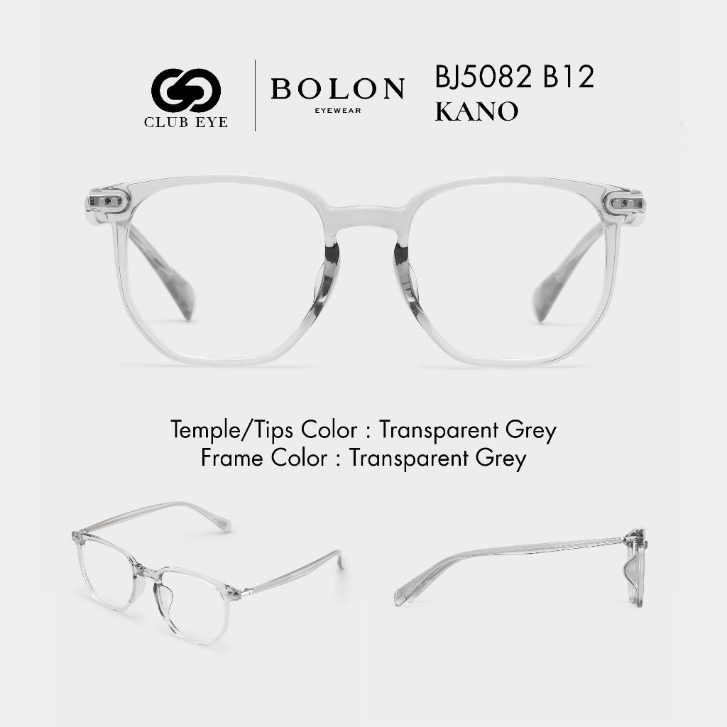 BOLON กรอบแว่นสายตา โบลอน KANO BJ5082 ทรงเหลี่ยม กรอบสีดำ [SS22 ของแท้ ...