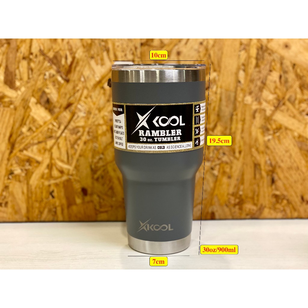 Xkool แก้วขนาด 30Oz สีพื้นเก็บอุณหภูมิความเย็น,ร้อน เป็นสแตนเลส 304 Free!!ยางลองแก้วไม่มีไอน้ำ ...
