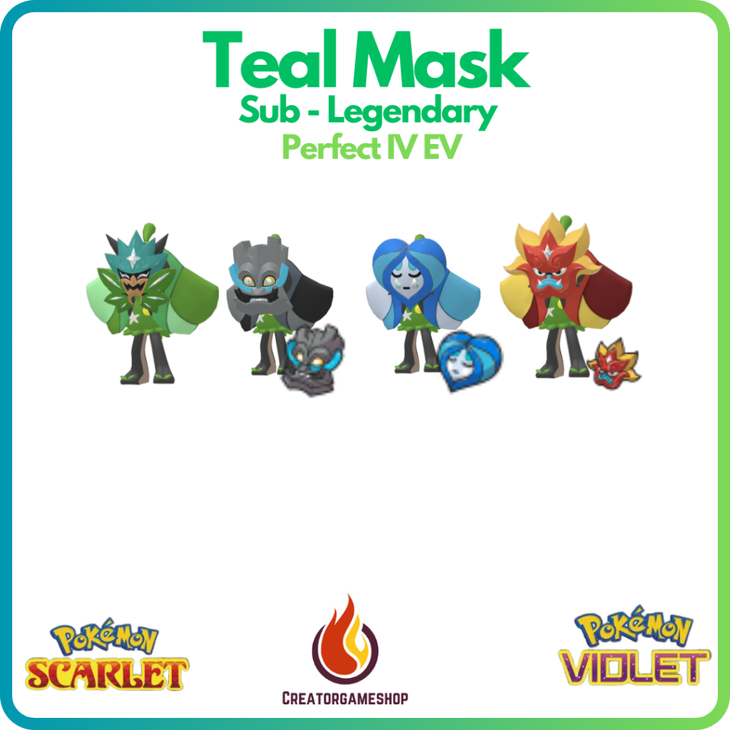 Ogerpon Teal Mask Pokemon Scarlet and Violet Teal Mask Orgerpon ...