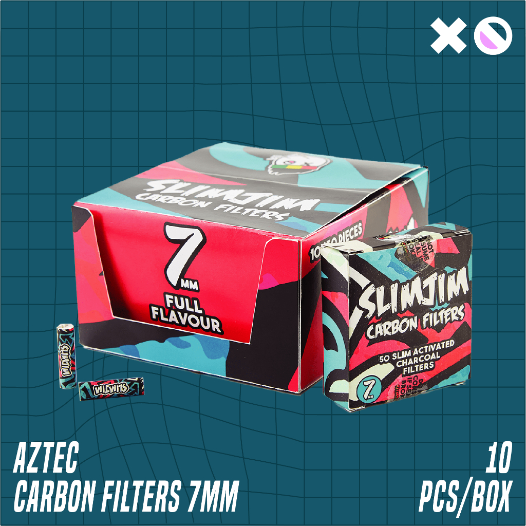 Slimjim - Aztec Carbon Filters 7mm Pack of 50 (Box of 10) | Shopee Thailand