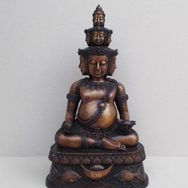 รูปหล่อบูชาพระมหาเศรษฐีนวโกฏิ เนื้อโลหะรมดำมันปู หลวงพ่อทองดำ วัดถ้ำตะเพียนทอง จ.ลพบุรี พ.ศ.2563 ...