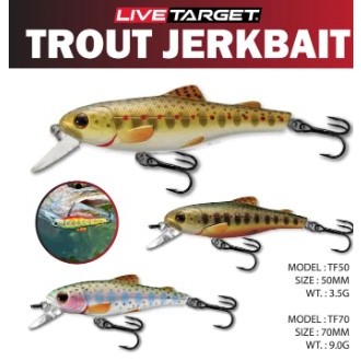 เหยื่อปลอม LIVE TARGET TROUT JERKBAIT | Shopee Thailand