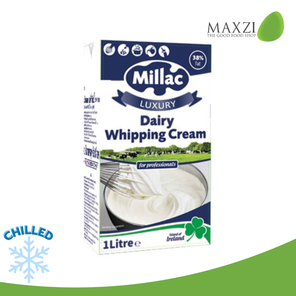 มิลแลค เดรี่ วิปปิ้งครีม 1 ลิตร MILLAC DAIRY WHIPPING CREAM 1L (จัดส่ง ...