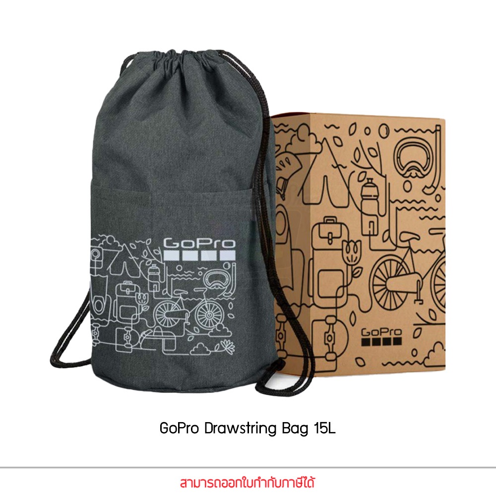 GoPro Drawstring Bag 15L สะดวกในการพกพา ใช้ได้ทุกสภาพอากาศ | Shopee ...