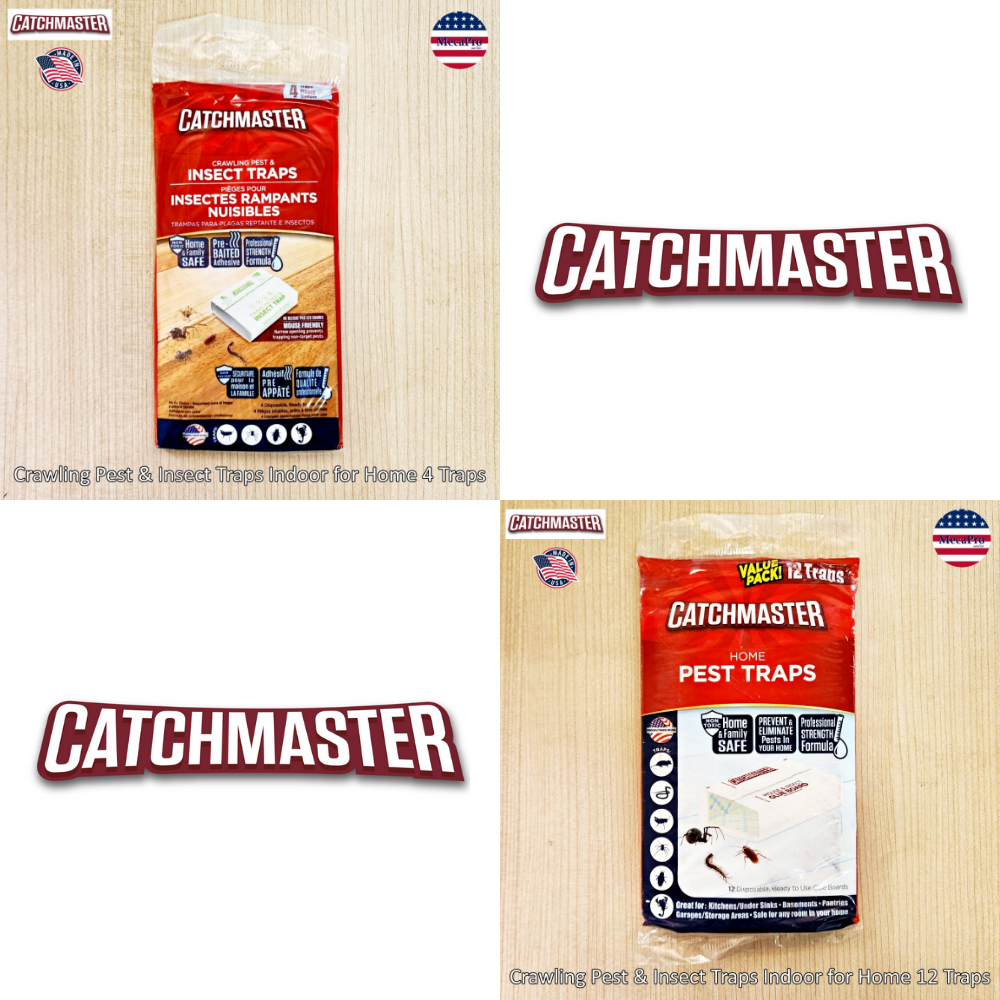 Catchmaster® Crawling Pest & Insect Traps Indoor for Home แผ่นกาวกับดัก ...