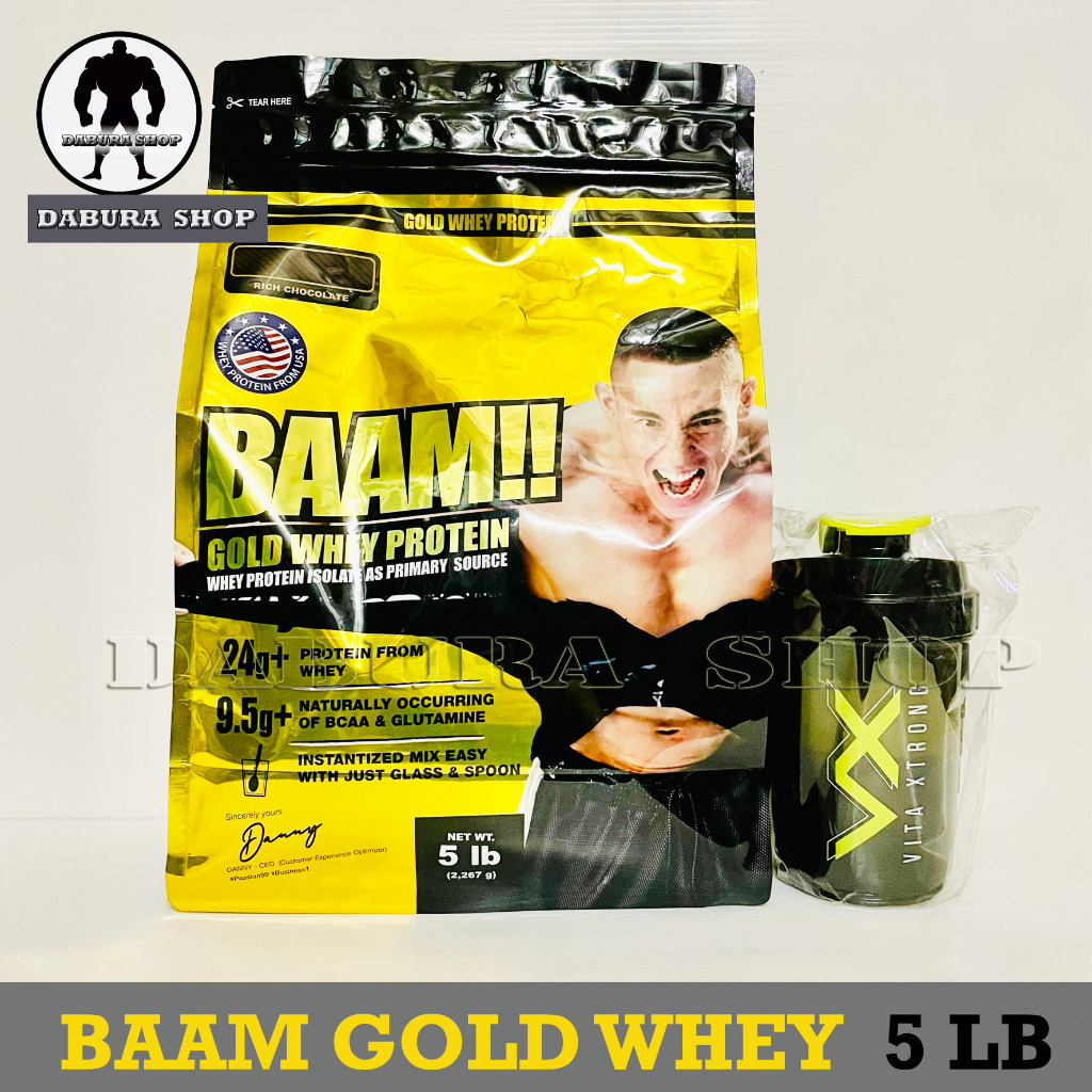 BAAM GOLD WHEY PROTEIN 5 LB เวย์โปรตีน เพิ่มกล้ามเนื้อ ลดไขมัน | Shopee ...