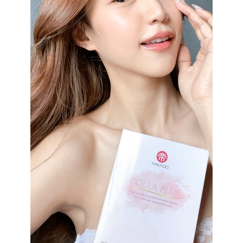 ကော်လဂျင် คอลลาเจน เปปไทด์ 150,000 mg Mikado Colla Plus 1 กล่อง บรรจุ 10 ซอง Collagen, Gluta ...