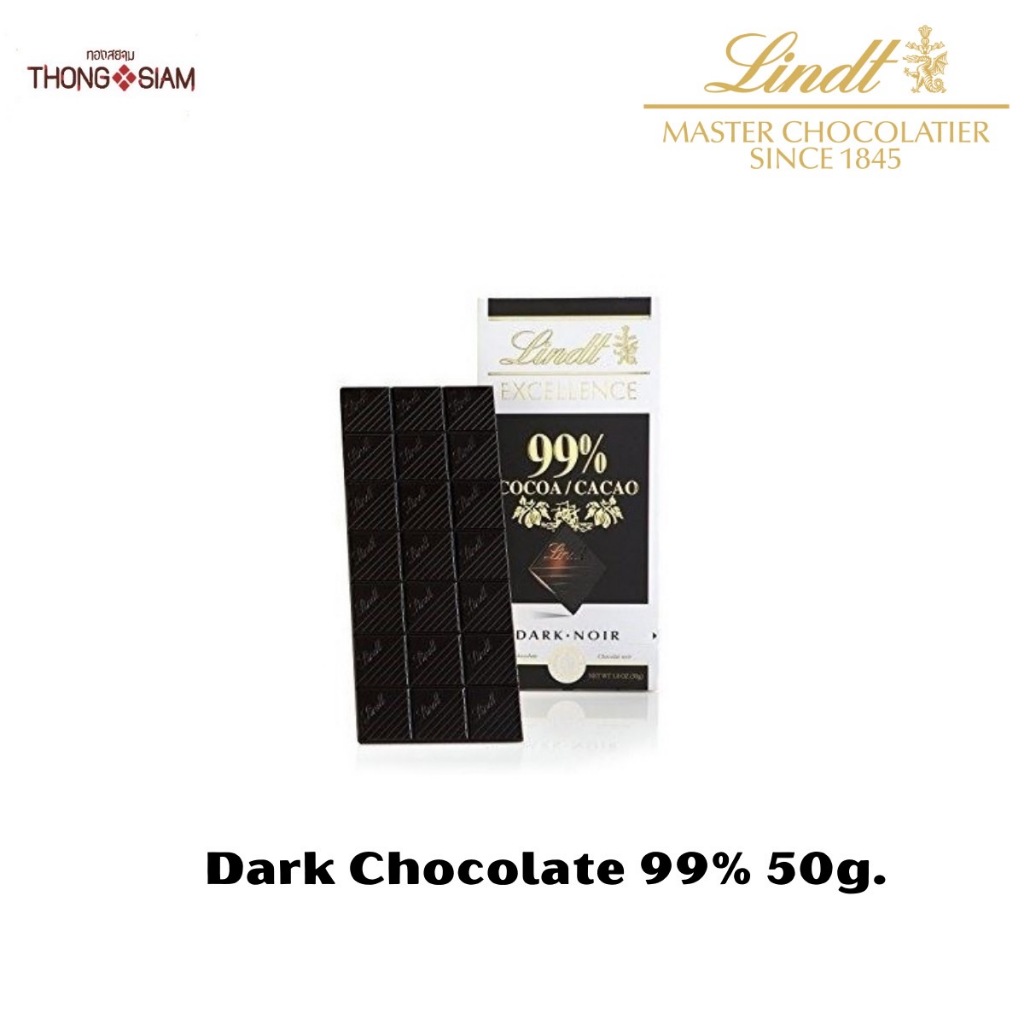 Lindt dark chocolate 99% ดาร์กช็อคโกแลต 99% พรีเมี่ยมเพื่อสุขภาพ ขนาด ...
