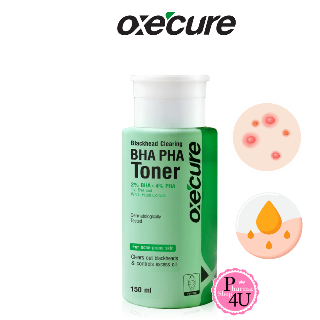 โทนเนอร์ Oxecure BHA PHA Toner 150 ml. โทเนอร์เช็ดหน้า ทำความสะอาดหมดจด ...