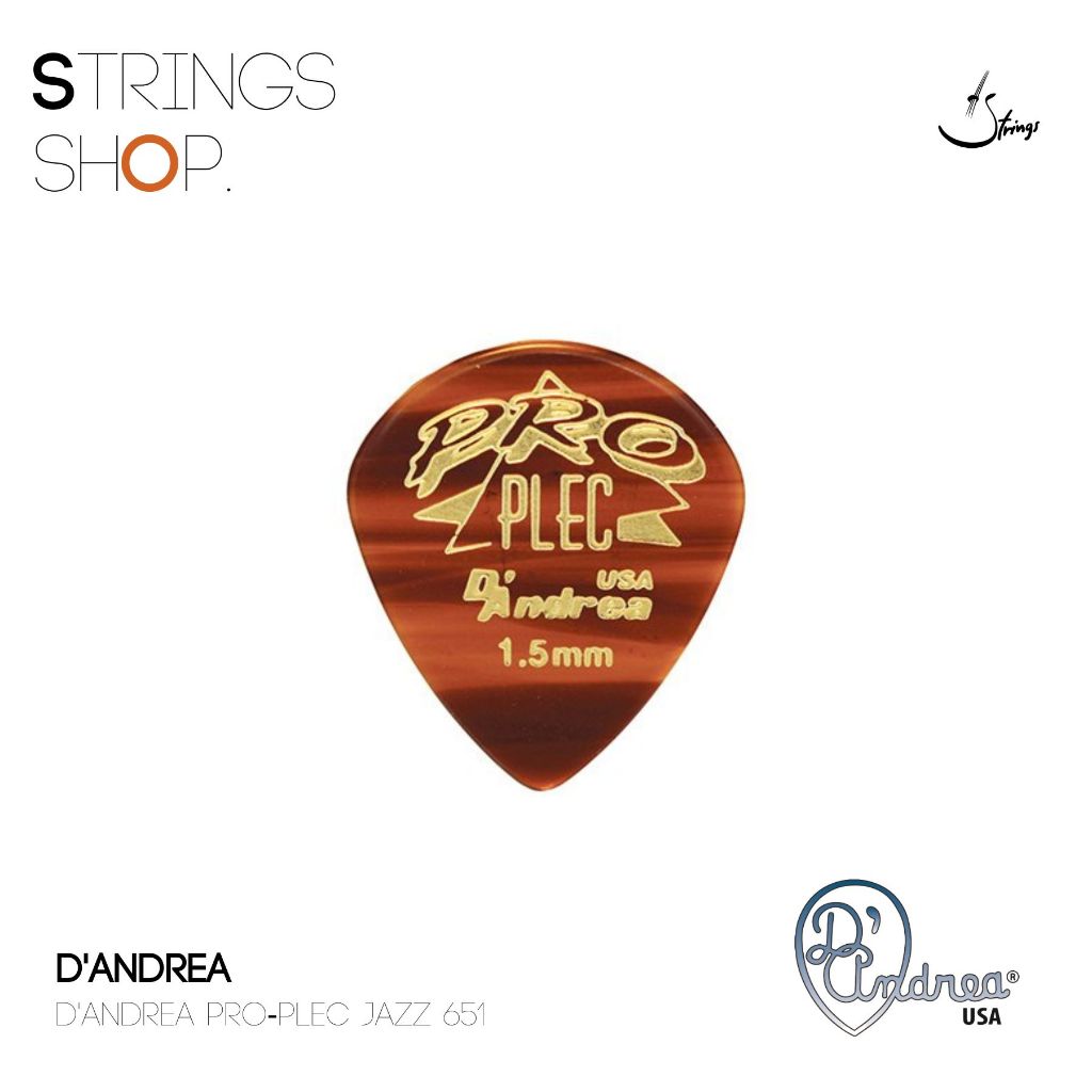 ปิ๊กกีตาร์ D'Andrea Pro-Plec Jazz 651(12 pieces) (PRO-651) | Shopee ...