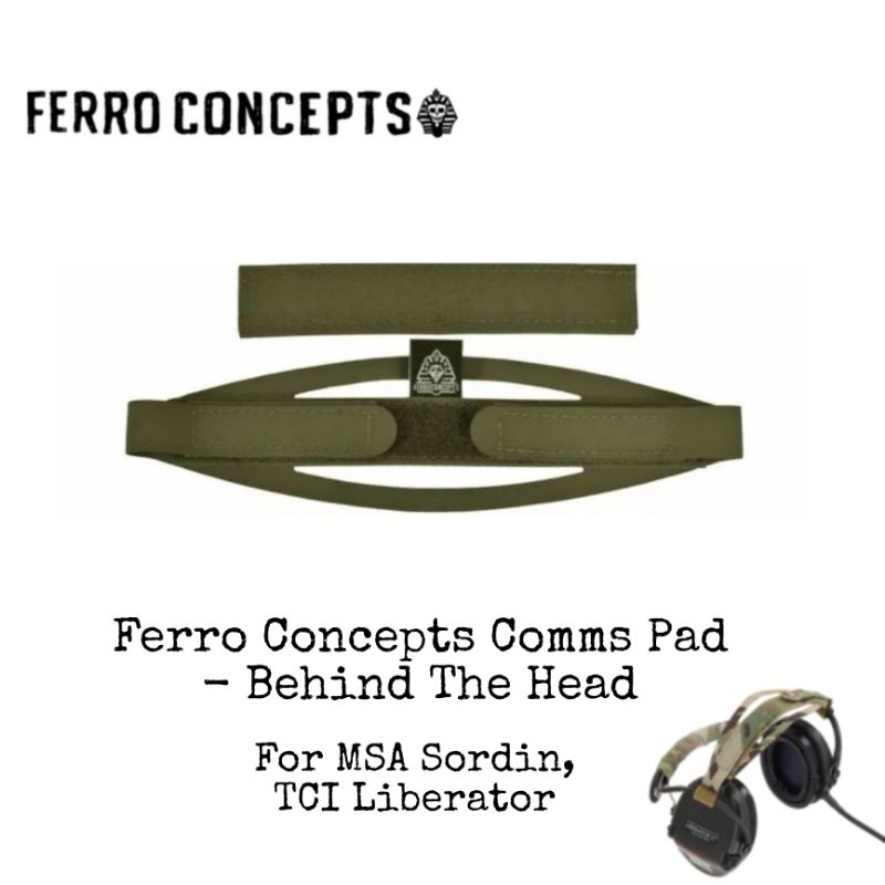 Ferro Concepts Comms Pad - Behind The Head Ranger Green For MSA Sordin ...