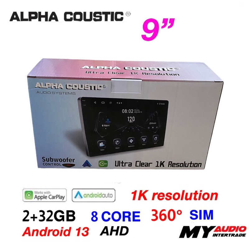 ALPHA COUSTIC จอแอนดรอย TQ8 3+32GB, T8+ ram2+32gb , TQ9 Ram4+64 gb Android 13 CPU 8 core DSP ...