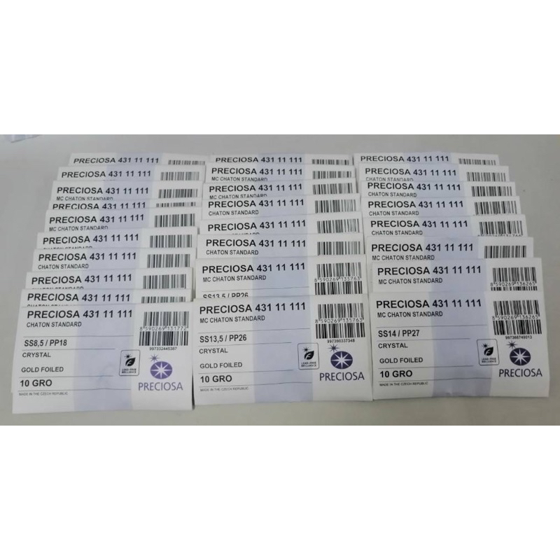 พลอยกระจกคริสตัลPreciosa ขนาด1.3-3มิลลิเมตร(PP6-PP24) | Shopee Thailand