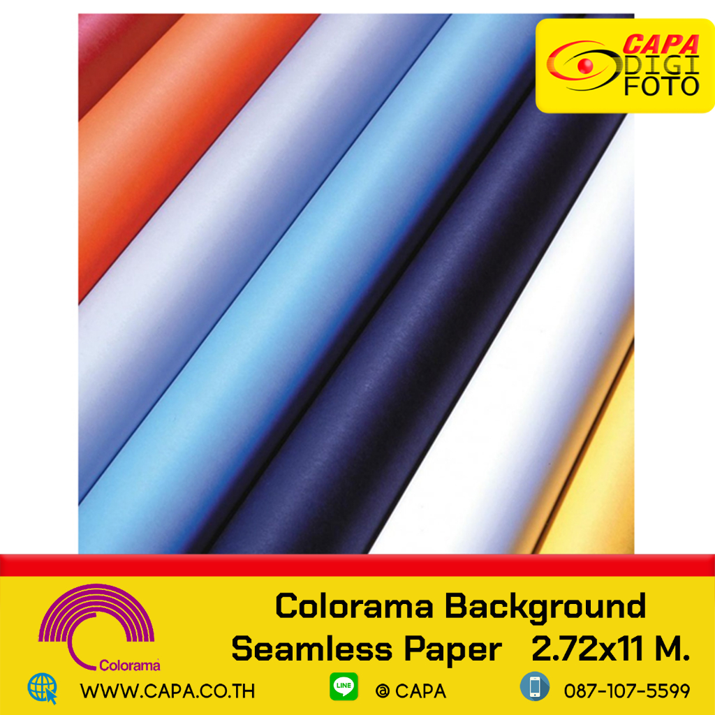 Colorama (PreOrder) ฉากกระดาษฉากหลังขนาด 2.72x11 Background Backdrop ...