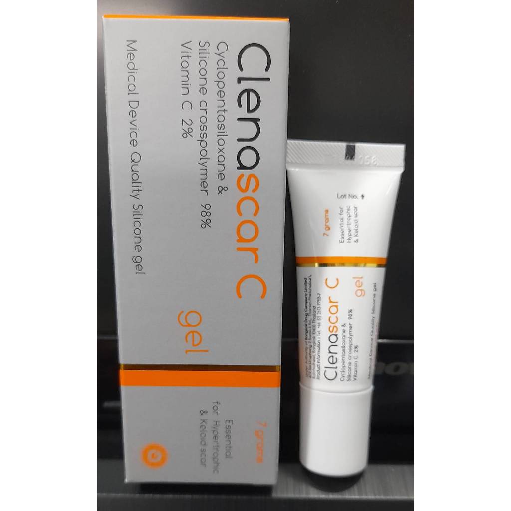 Clenascar C Gel คลีนาสการ์ ซิลิโคนเจล ผสม วิตามินซี รักษาแผลเป็น หลุม ...