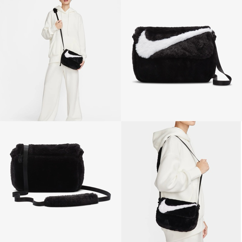 (พร้อมส่ง) ของแท้100% Nike Sportswear Faux Fur Crossbody Bag น่ารักมาก ...