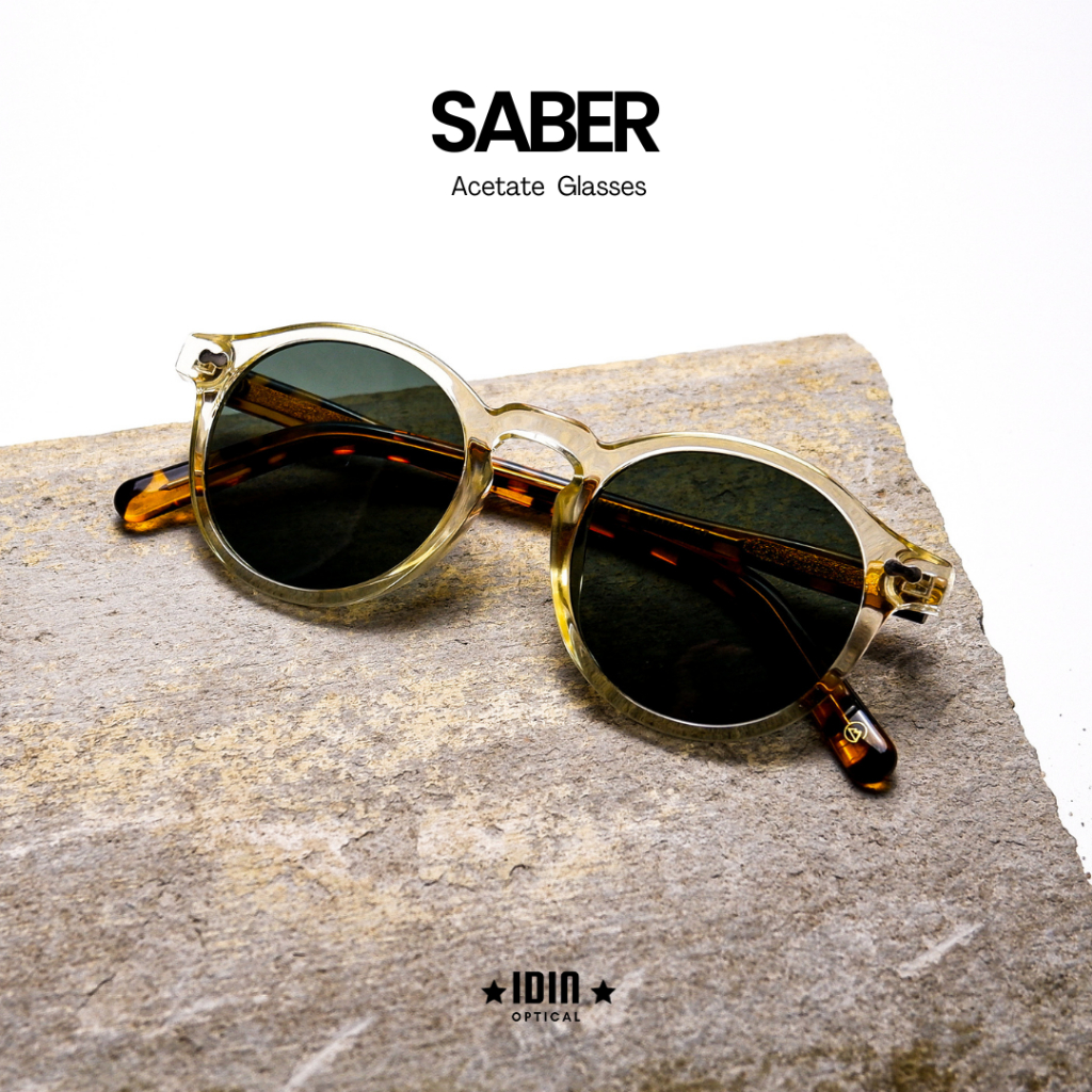 S5256 แว่นตากันแดด UV400 แว่นอะซิเตท แว่นวินเทจ สามารถนำกรอบเปลี่ยน ...