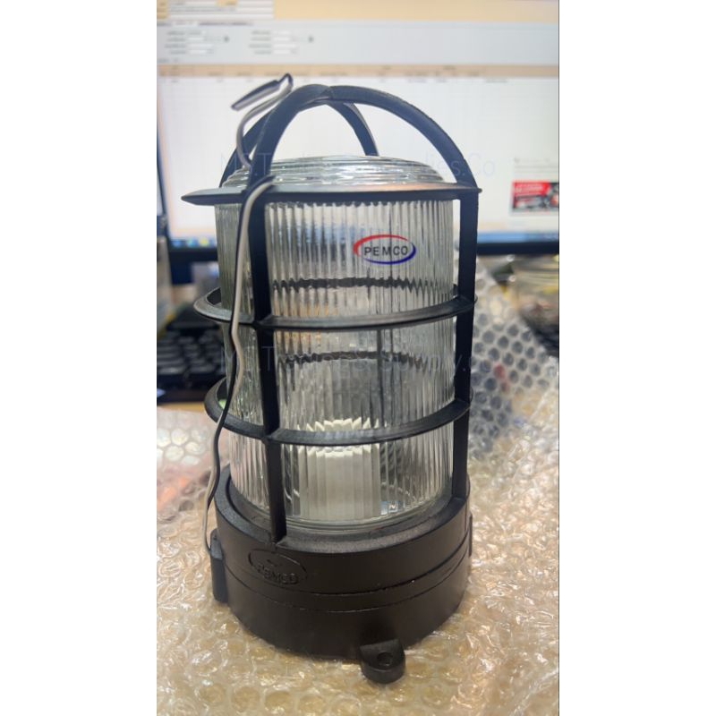 โคมภายนอก กรงนก OUTDOOR GATE LAMP ยี่ห้อ PEMCO รุ่น 14BK-S สูง 19CM กว้าง 13CM อลูมิเนียมปลอด ...