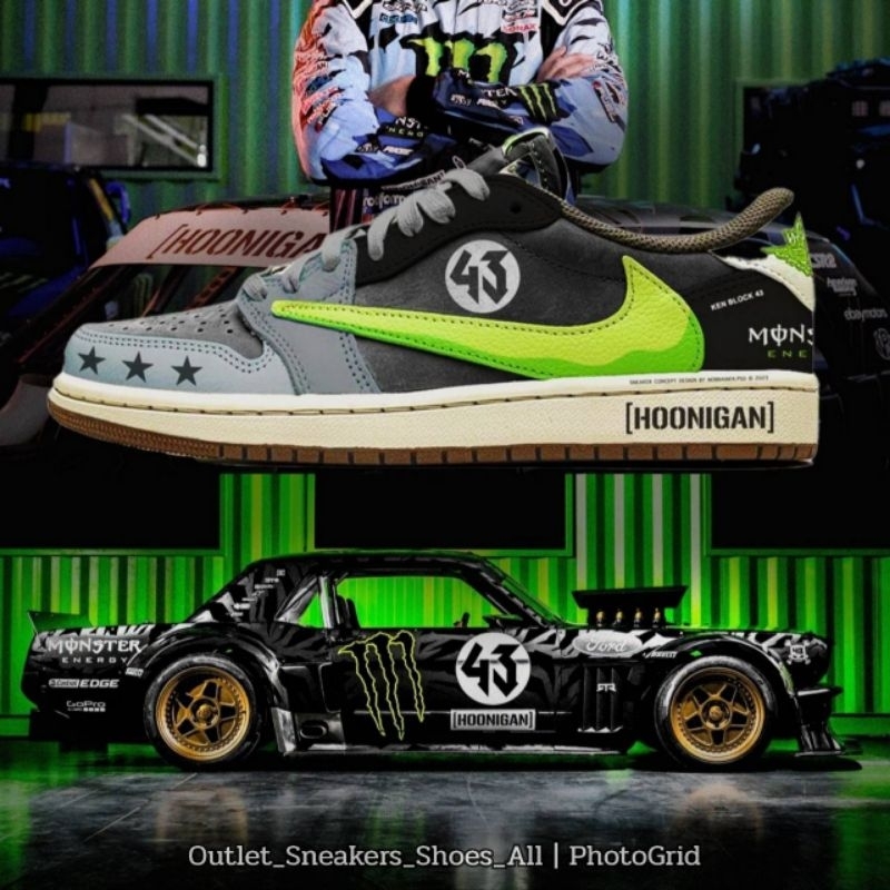 รองเท้า Nike Travis Scott x Ken Block x Air Jordan 1 Low ‘Hoonigan ...