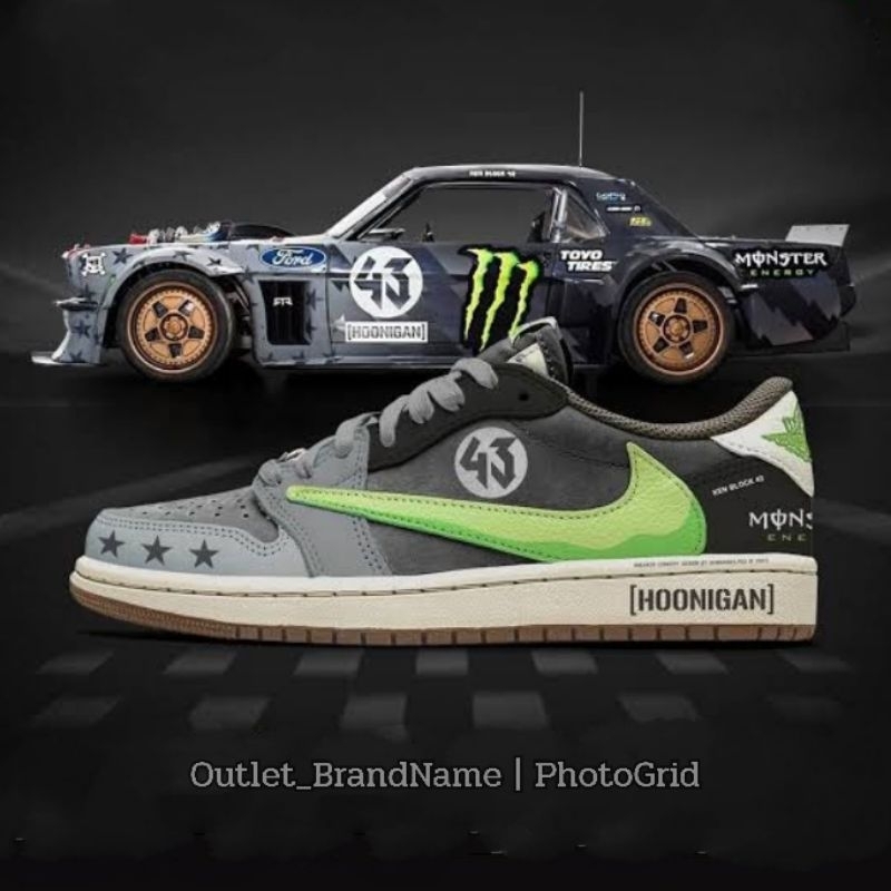 รองเท้า Nike Travis Scott x Ken Block x Air Jordan 1 Low Hoonigan ...