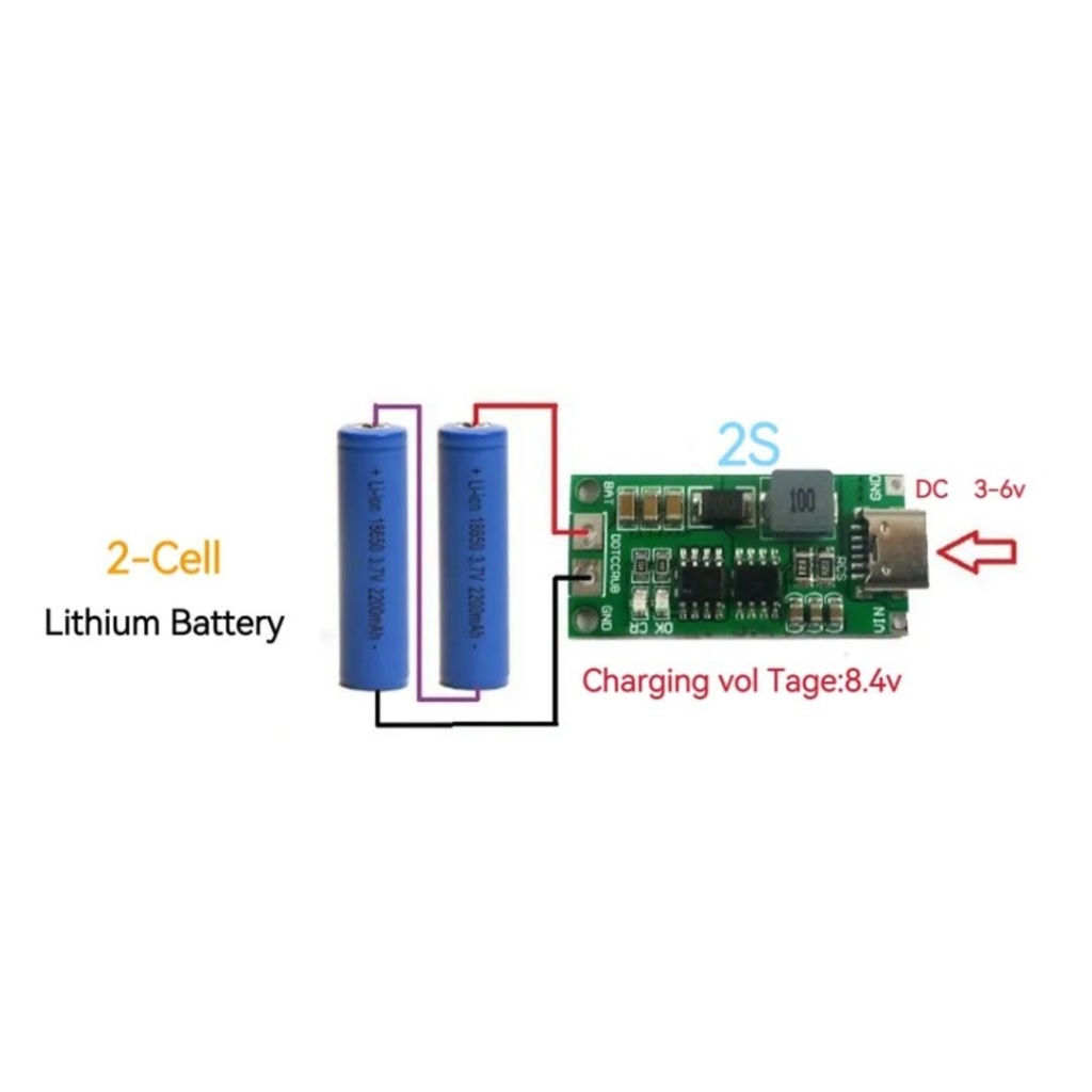 โมดูล Charger Li-ion 2S/3S/4S DIY 3.7V Lithium Battery Step-Up Boost Li ...