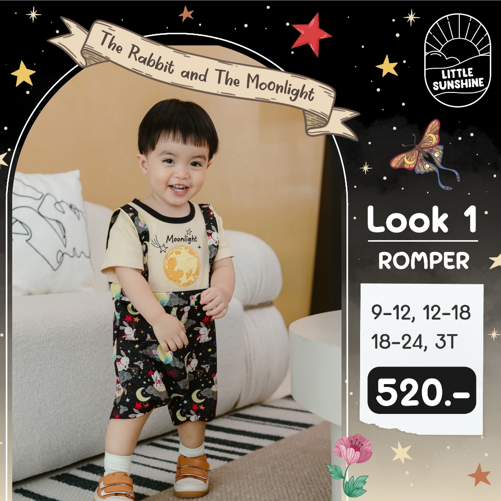(ส่วนลด 100.- ทักแชทค่า) LOOK 1 - MOON ROMPER | Shopee Thailand