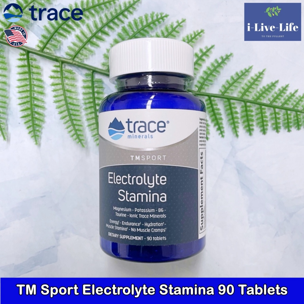 Trace Minerals - TM Sport Electrolyte Stamina 90 Tablets อิเล็กโทรไลต์ ...