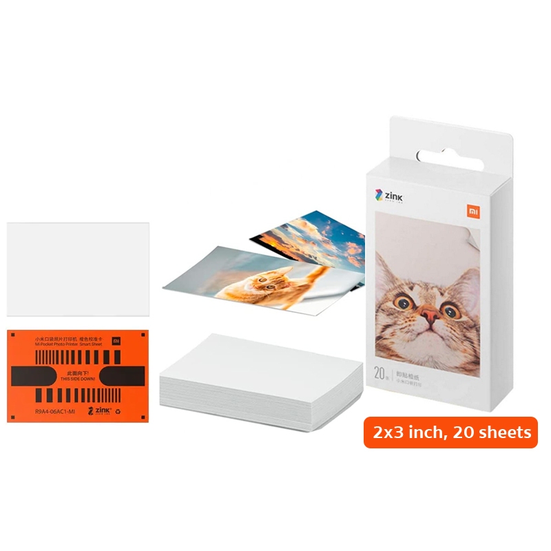 Photo Paper For Portable Photo Printer (2x3-inch, 20-sheets) กระดาษถ่าย ...