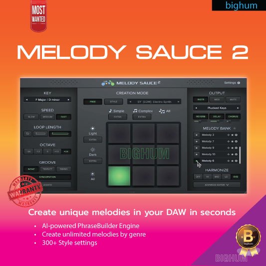 Melody Sauce 2 | Vst plugins windows only | AI melody creator โปรแกรม ...