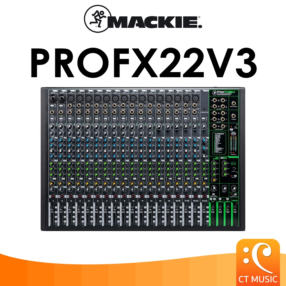 [ใส่โค้ดลด 1000บ.] Mackie ProFX22v3 Analog Mixer มิกเซอร์ อนาล็อก Pro ...