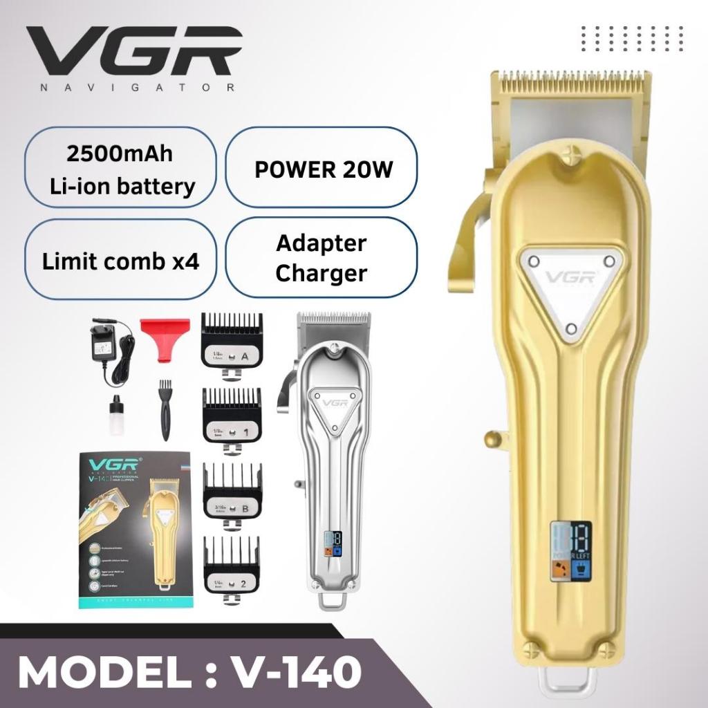 VGR Professional Hair Clipper ปัตตาเลี่ยนตัดแต่งทรงผมและหนวด เครา จอน ...