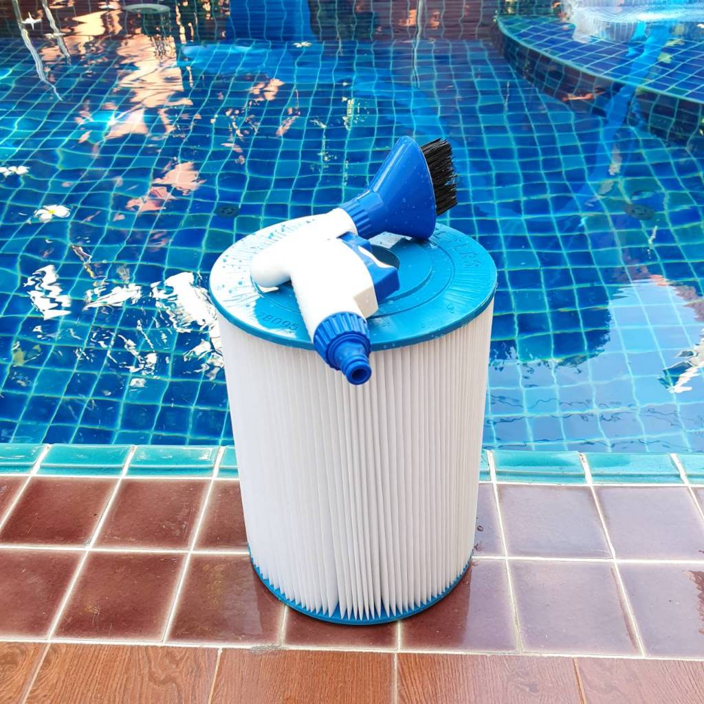 Cartridge Pool Cleaner แปรงขัดพร้อมหัวฉีดน้ำ สำหรับทำความสะอาดใส้กรอง ...