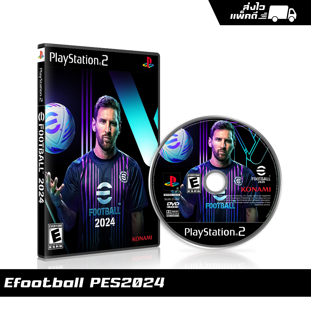 แผ่นเกม PS2 Efootball PES 2024 (english) สกรีนแผ่น พร้อมปกใส่กล่อง ...