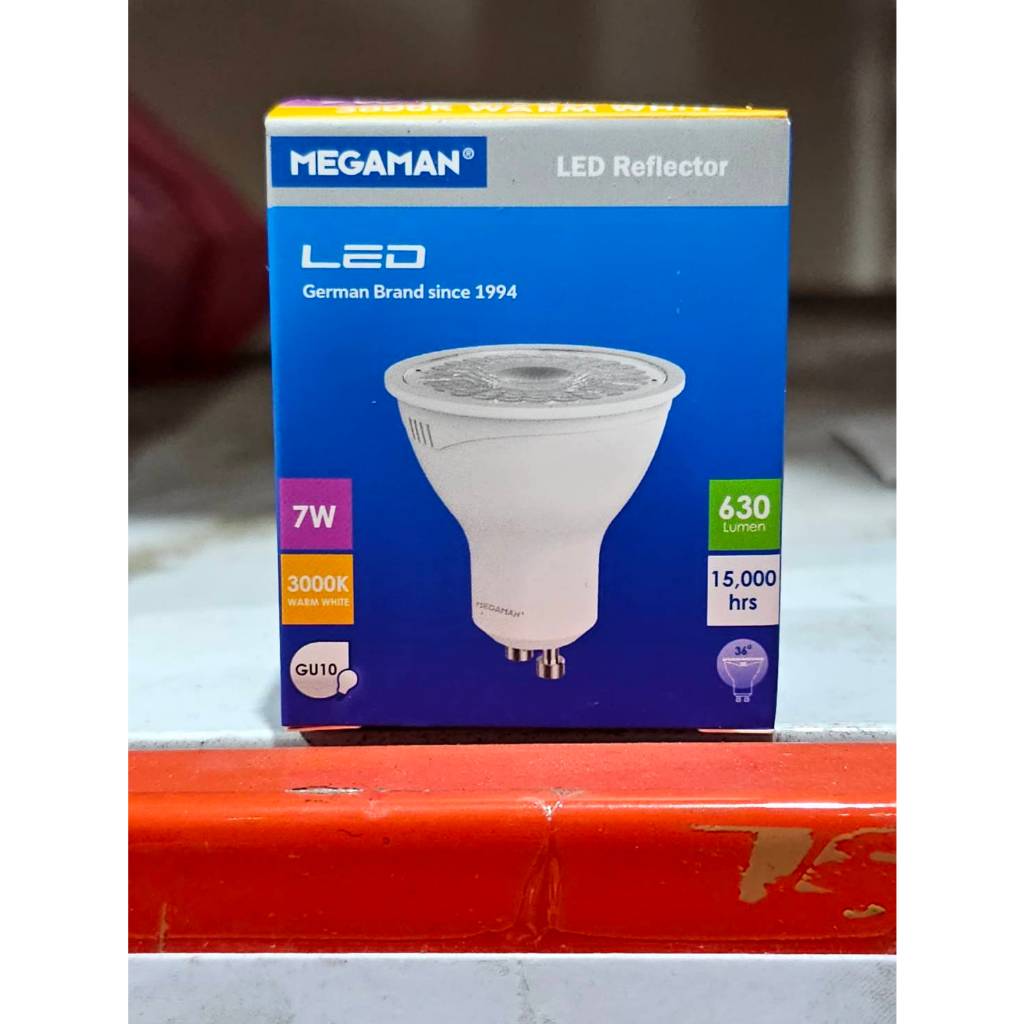 MEGAMAN หลอด LED ขั้ว GU10 ขนาด 7W 220V แสงวอร์ม/แสงคลู | Shopee Thailand