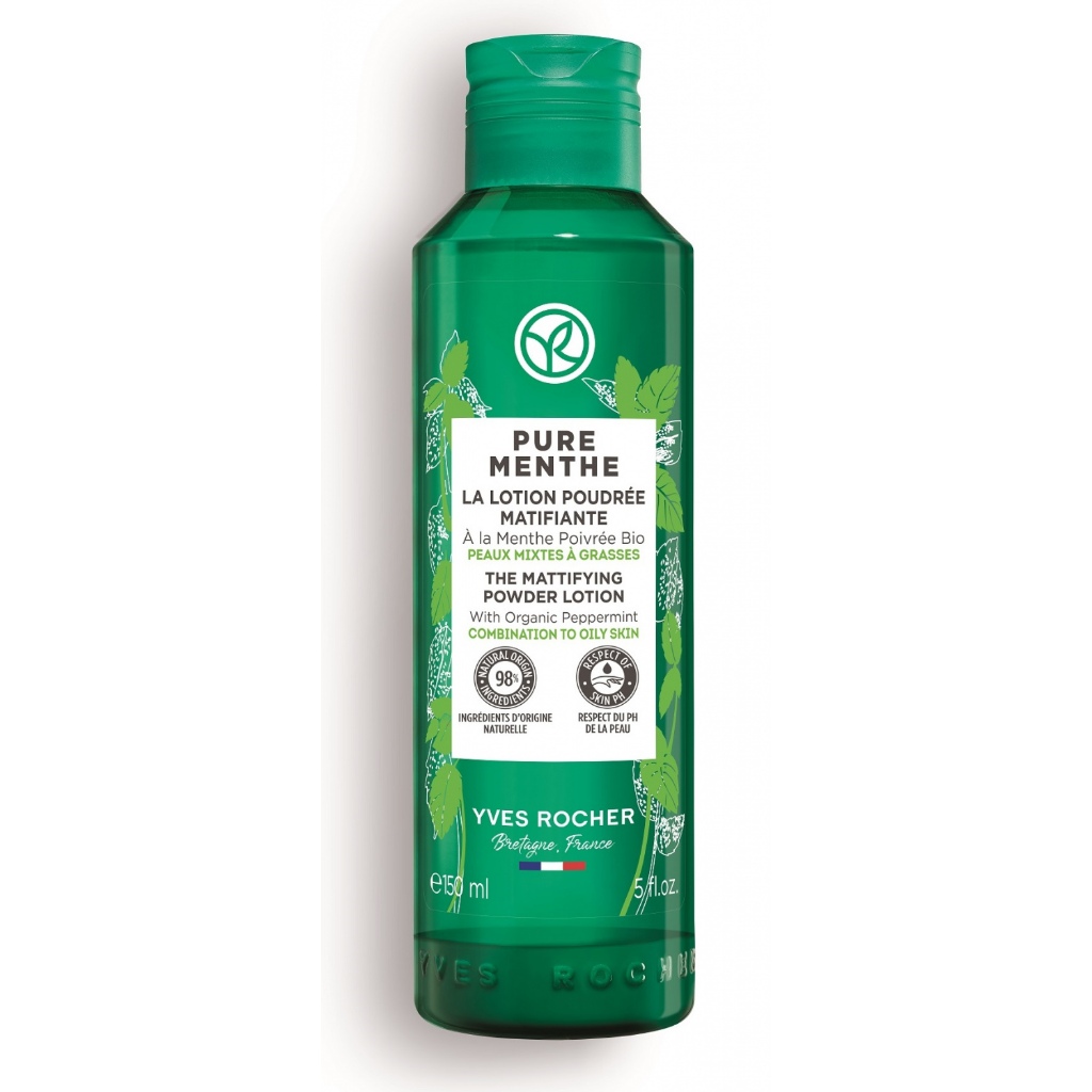 Yves Rocher Pure Menthe The Mattifying Powder Lotion 150 ml | Shopee ...